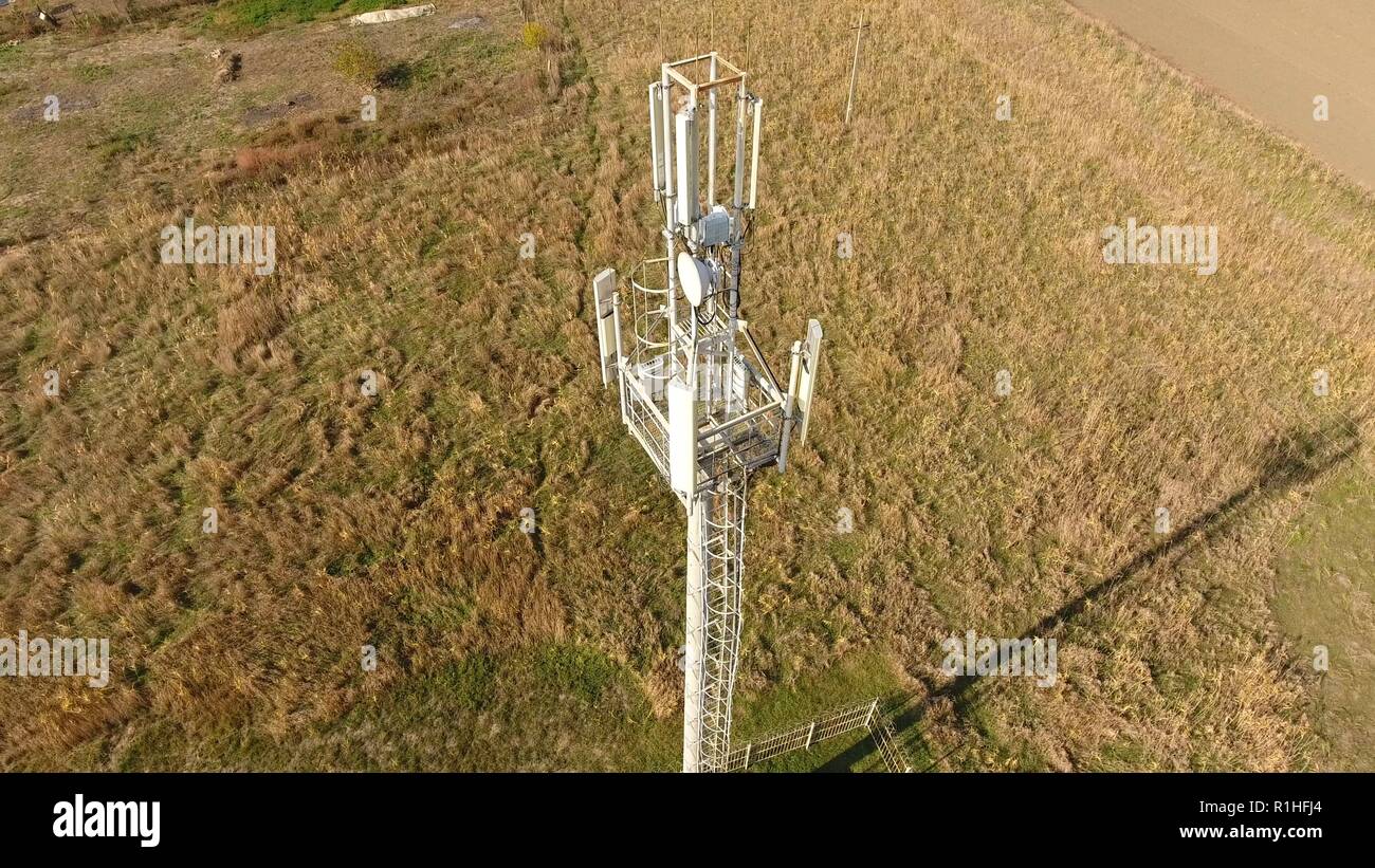 Equipment for relaying cellular and mobile signal. Cellular tower Stock ...