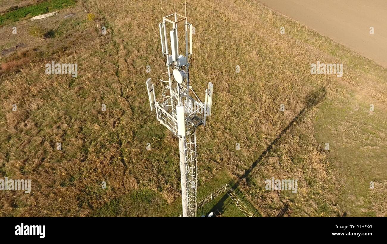 Equipment for relaying cellular and mobile signal. Cellular tower Stock ...