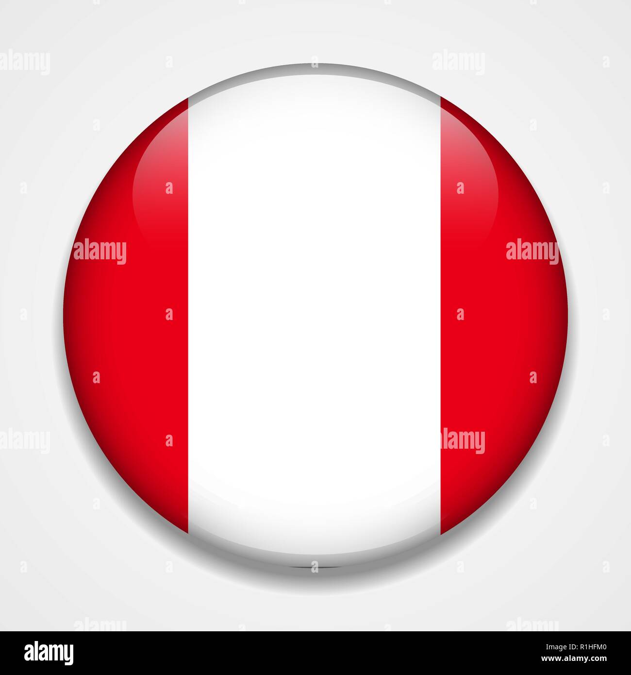 Flag of Peru. Round glossy badge Stock Vector Image & Art - Alamy