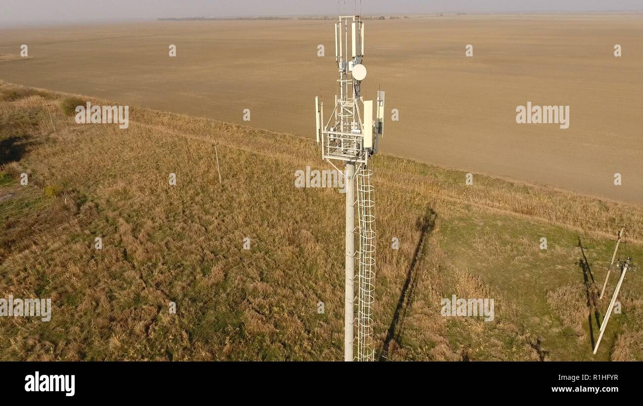 Equipment for relaying cellular and mobile signal. Cellular tower Stock ...