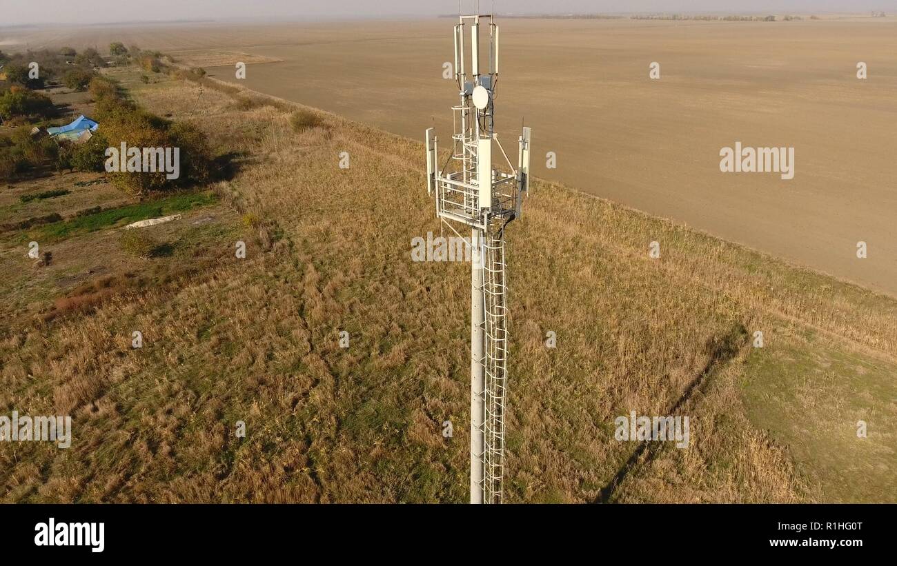 Equipment for relaying cellular and mobile signal. Cellular tower Stock ...