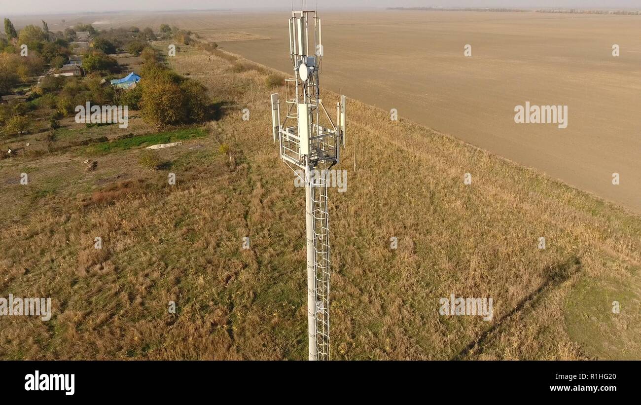 Equipment for relaying cellular and mobile signal. Cellular tower Stock ...