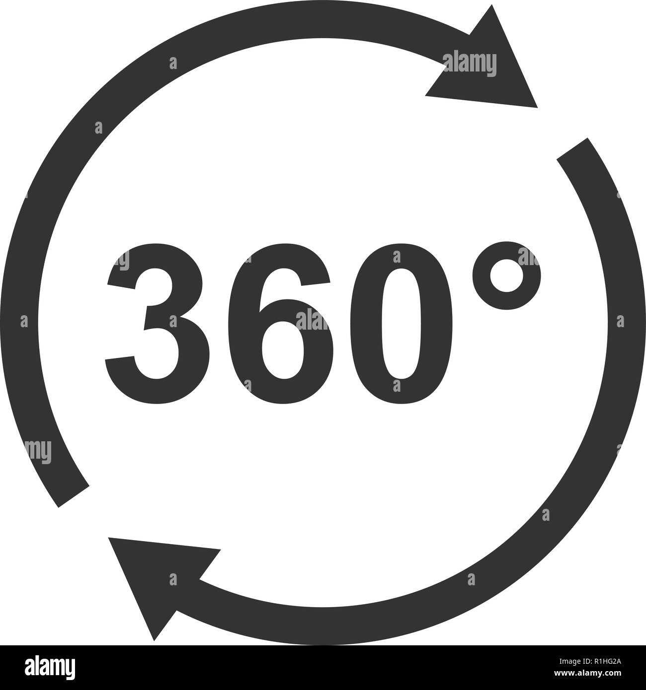 Icon of Angle 360 degrees video panaramic view symbol Stock Vector ...