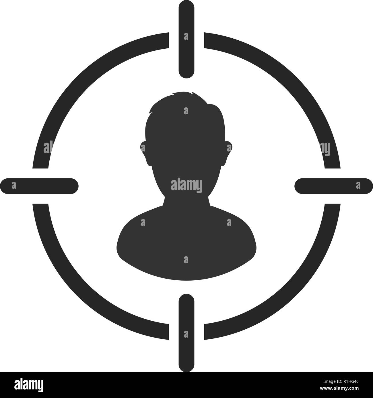 Target audience. Customer, client targeting. Consumer centricity. Aim ...