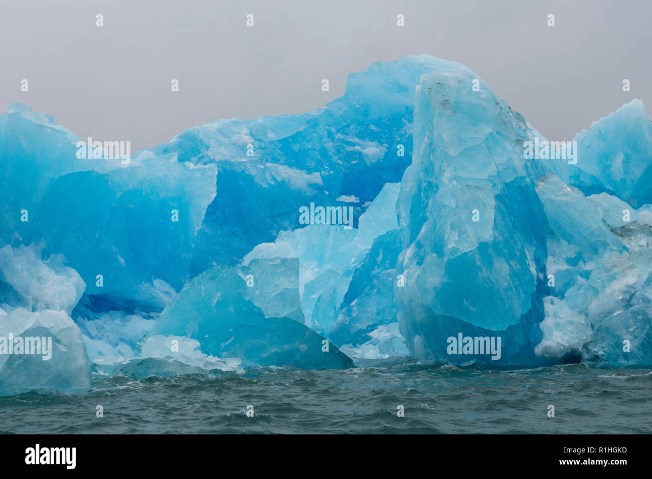 Blue glacial icebergs in Greenland Stock Photo - Alamy