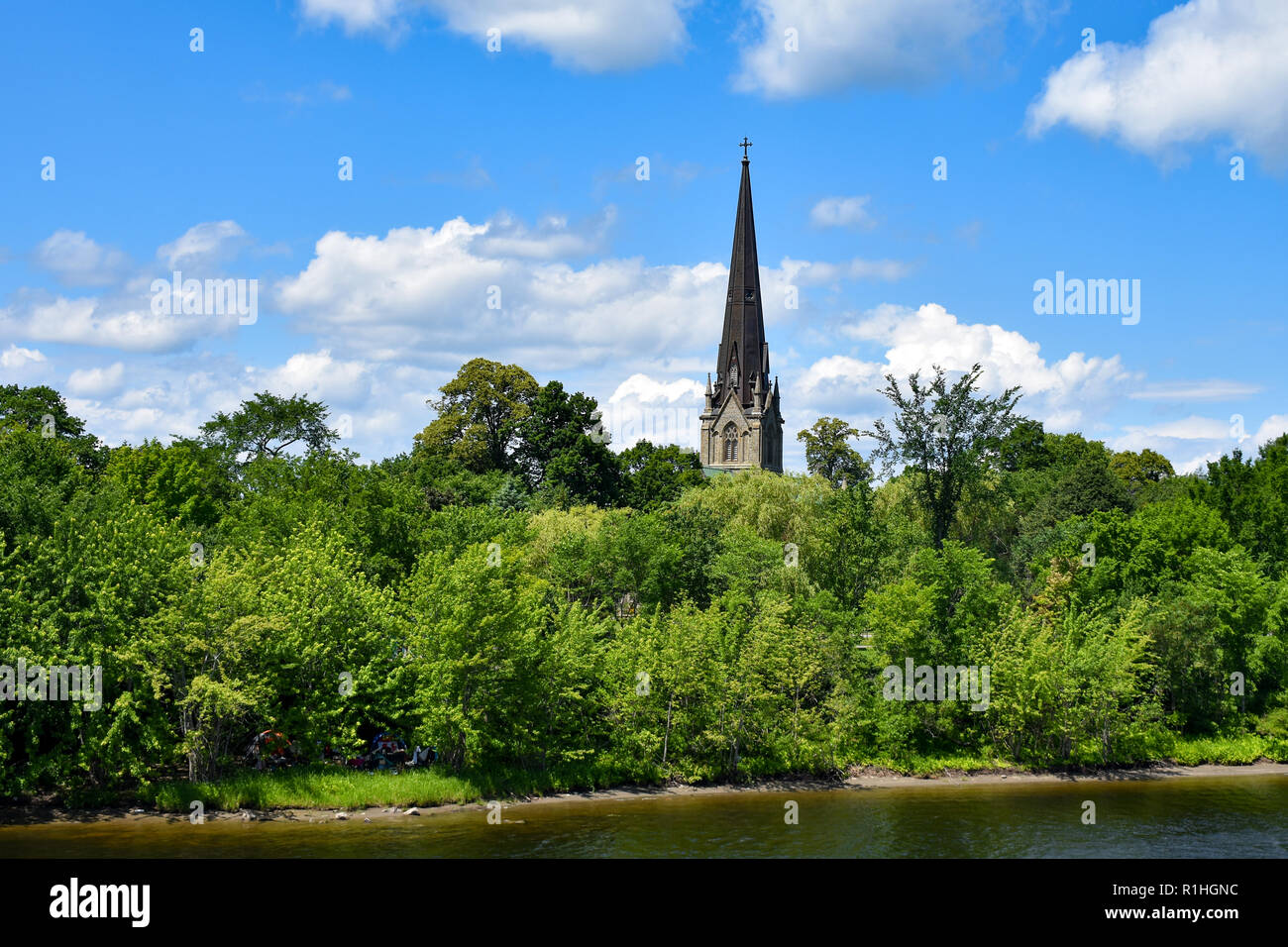 Anglican church tower in Fredericton Stock Photo - Alamy