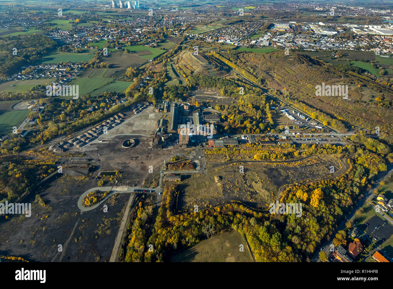 Aerial photo, mine east, demolition of the colliery Heinrich-Robert ...