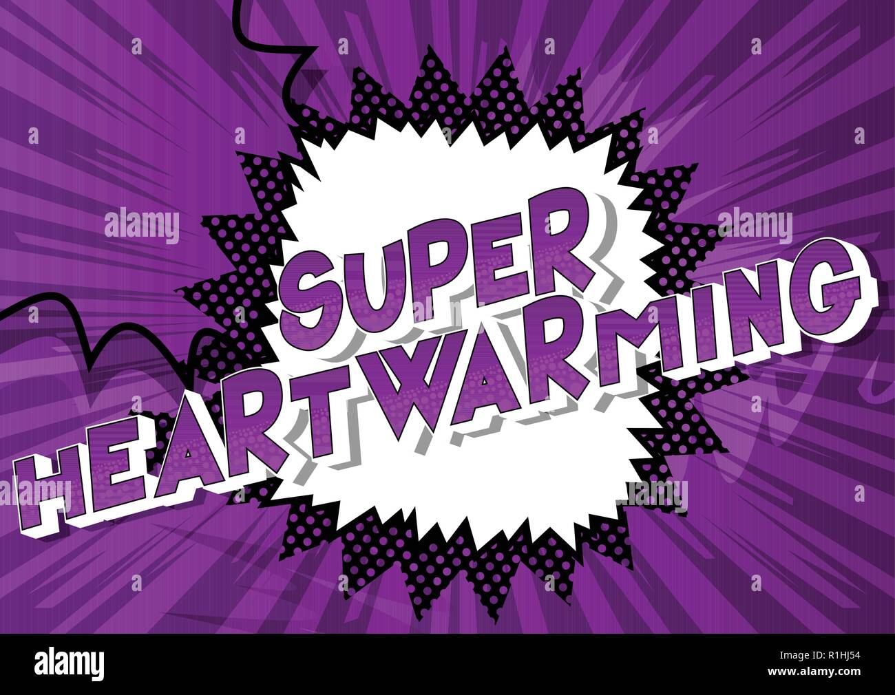 Super Heartwarming - Vector illustrated comic book style phrase Stock ...