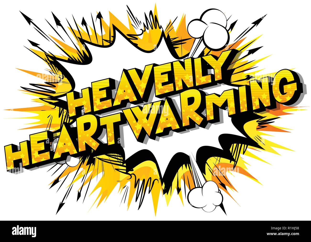 Heavenly Heartwarming - Vector illustrated comic book style phrase ...