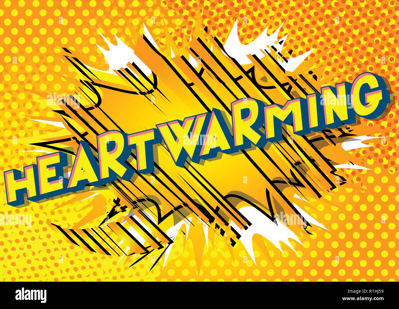 Heartwarming Vector Illustrated Comic Book Style Phrase Stock Vector
