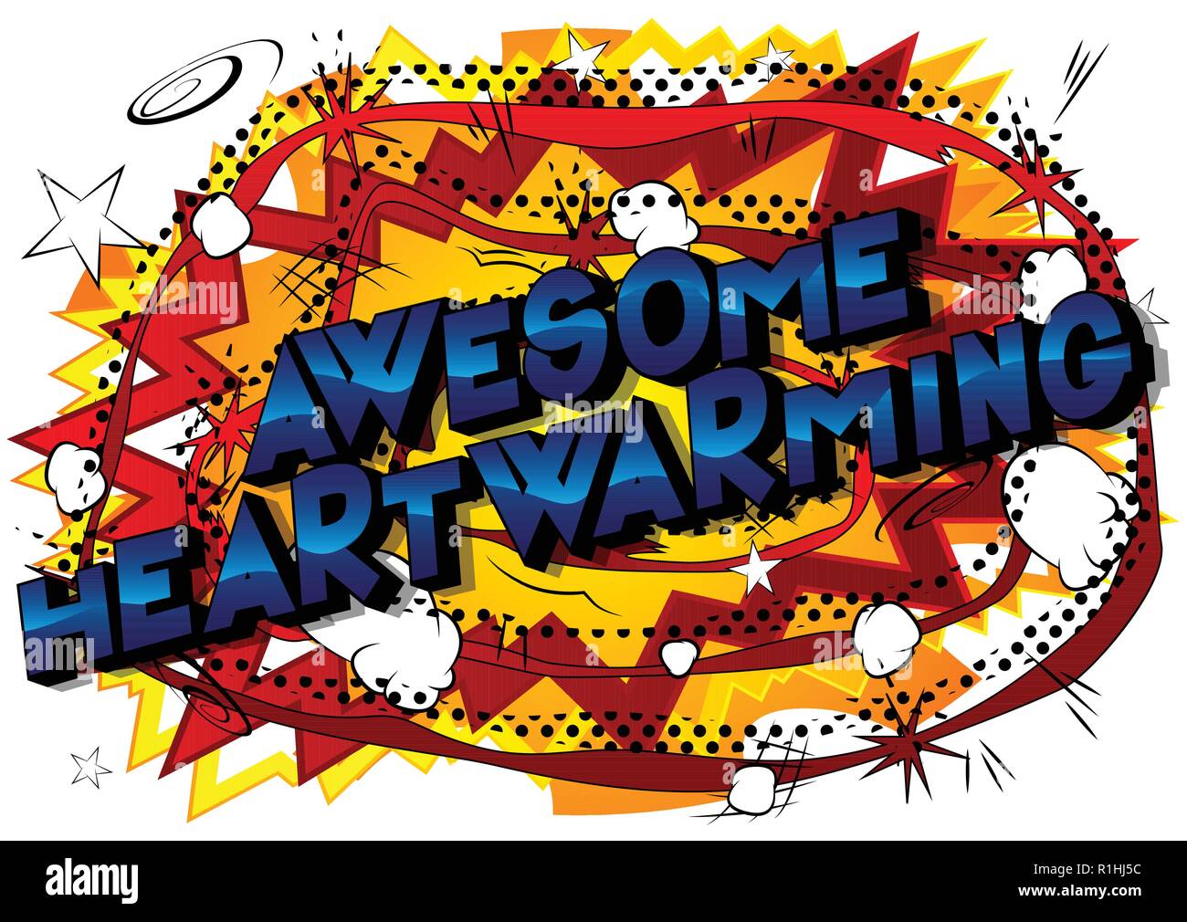 Awesome Heartwarming - Vector illustrated comic book style phrase Stock ...