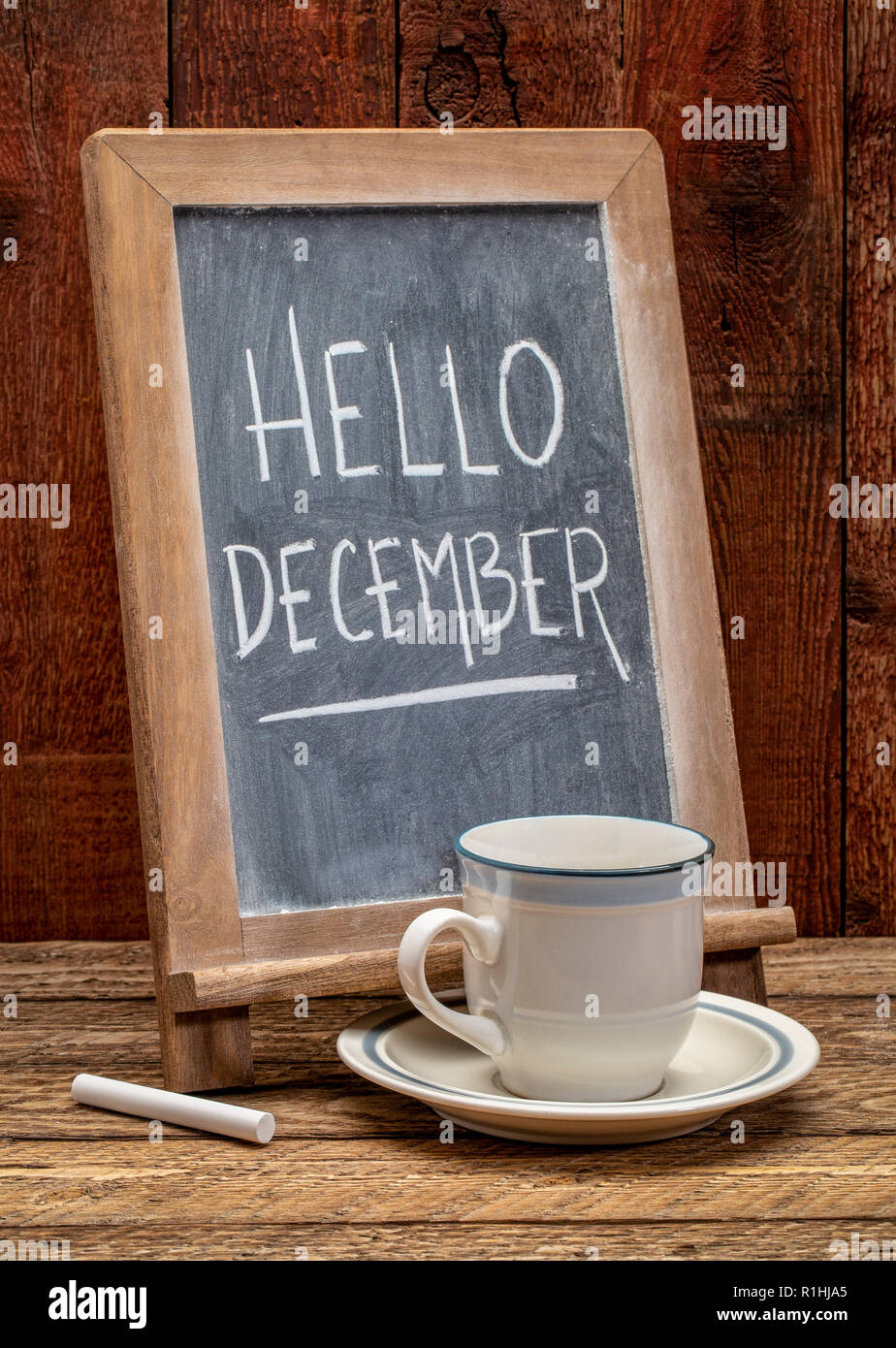 Hello december hi-res stock photography and images - Alamy