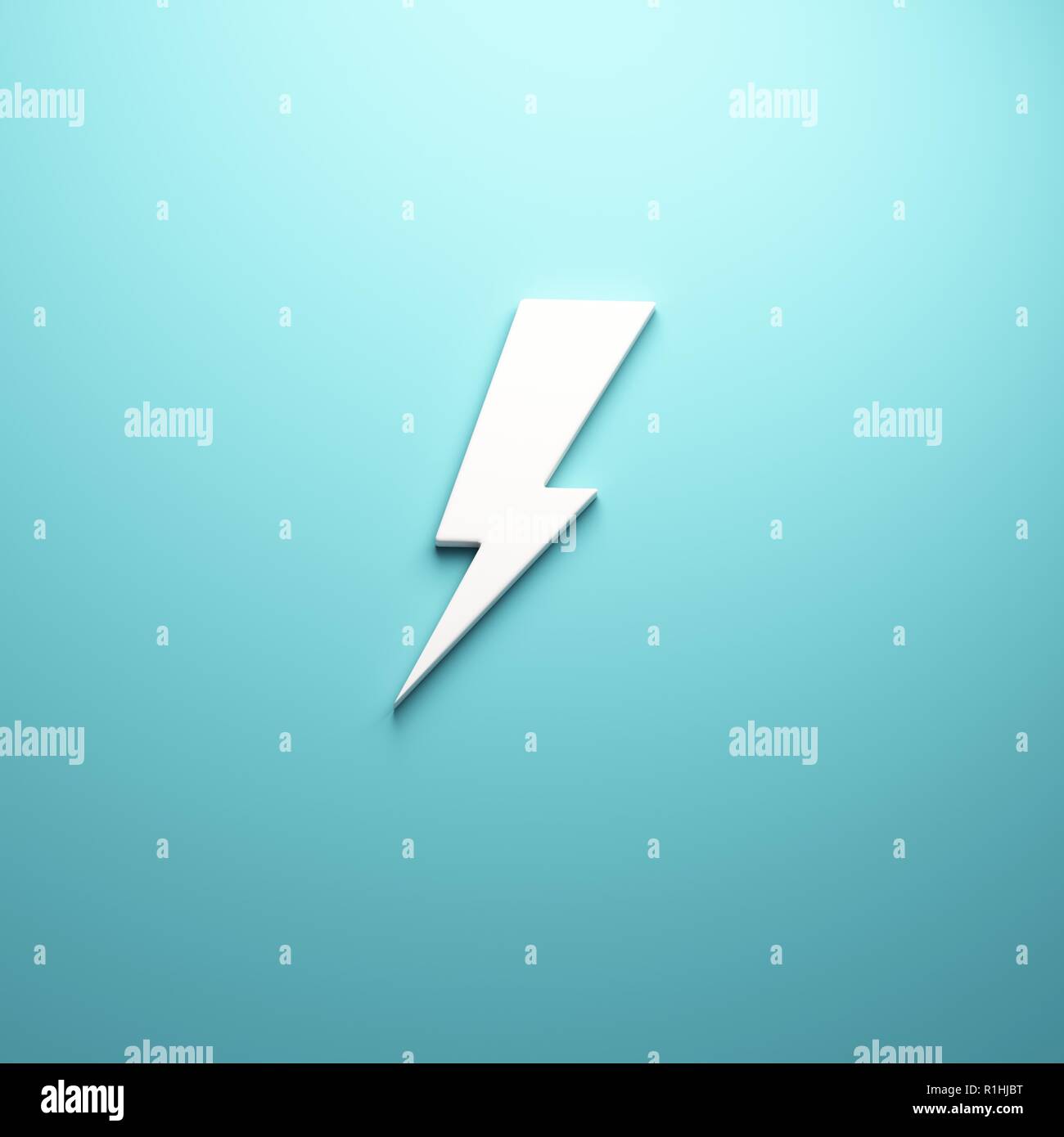 3D Lightning bolt render Stock Photo - Alamy