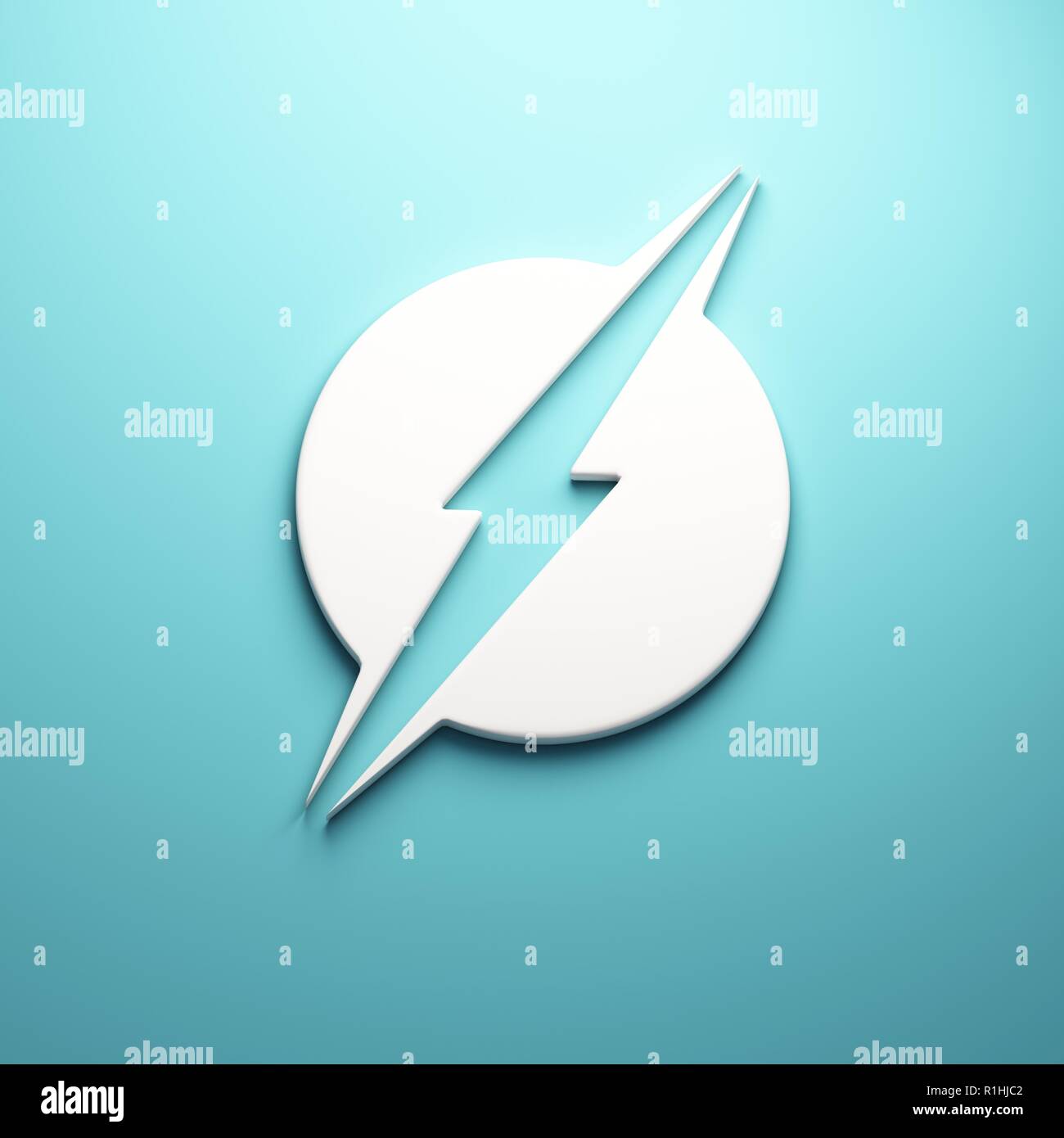 3D Lightning bolt render Stock Photo - Alamy