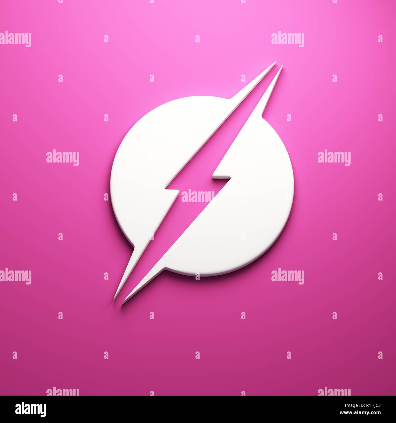 3D Lightning bolt render Stock Photo - Alamy