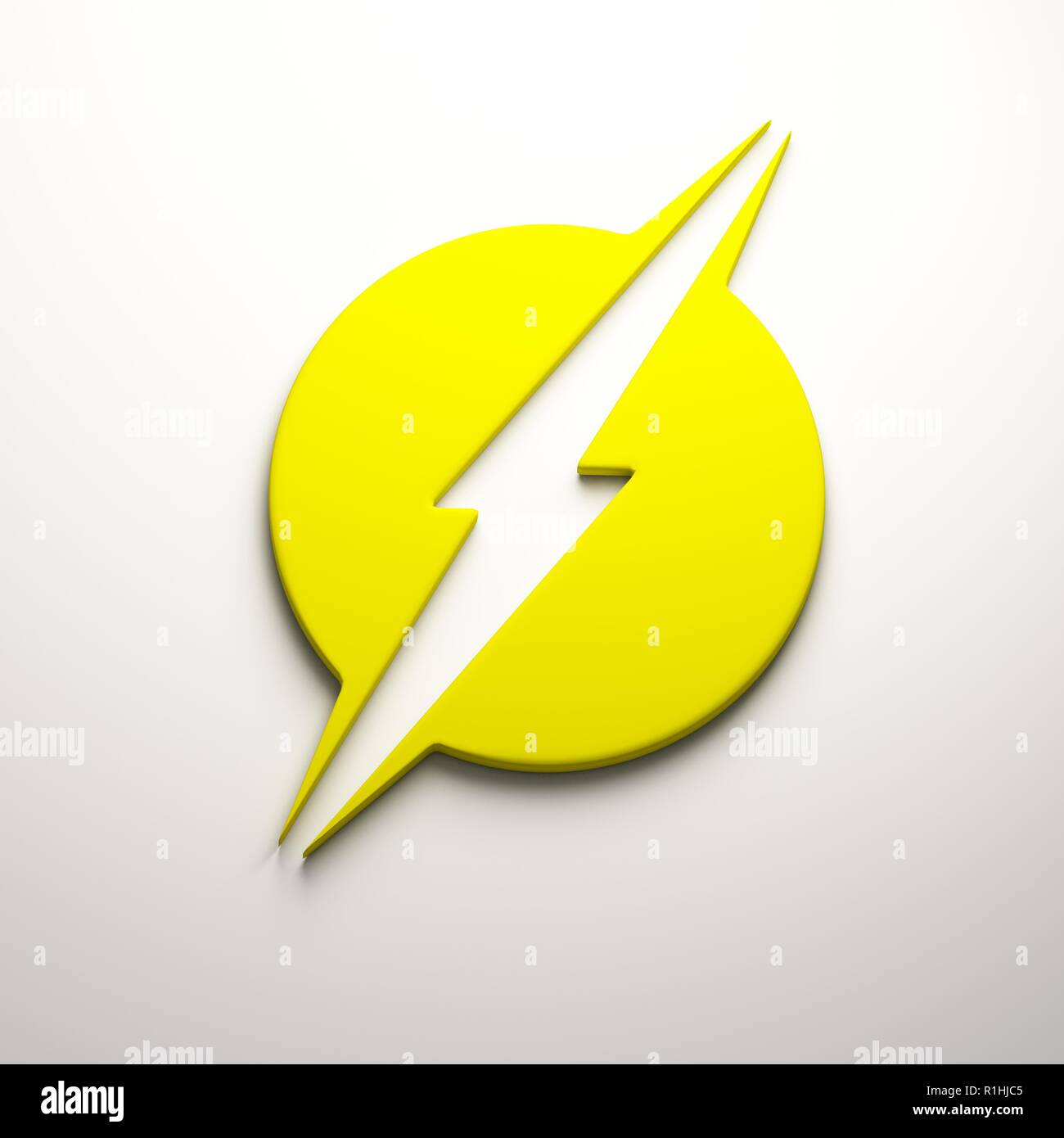 3D Lightning bolt render Stock Photo - Alamy
