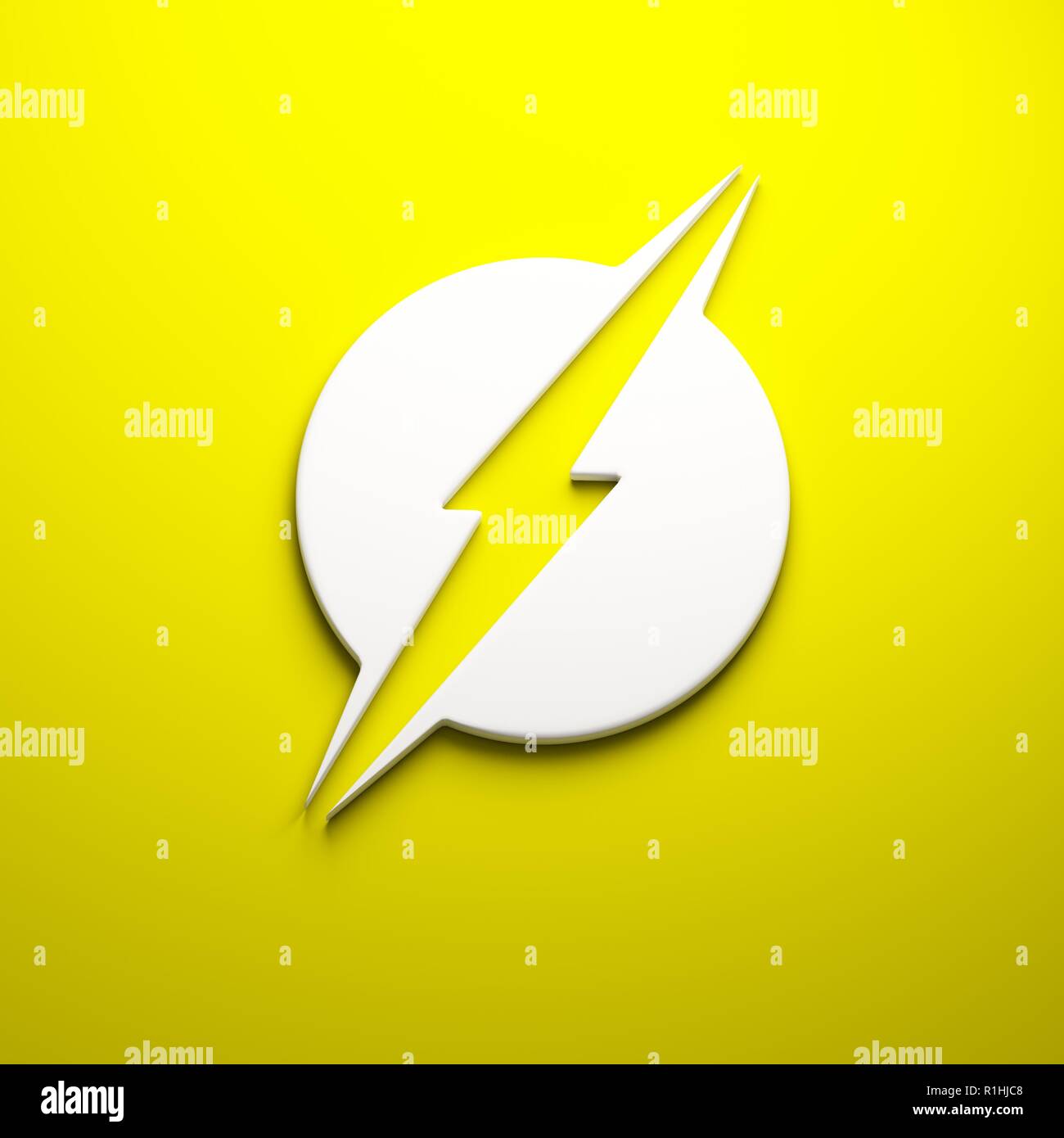 3D Lightning bolt render Stock Photo - Alamy