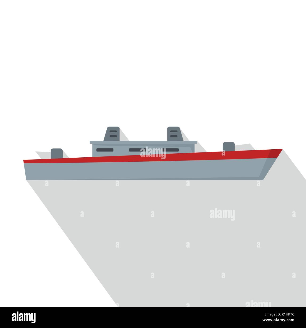 Ship military icon. Flat illustration of ship military vector icon for ...