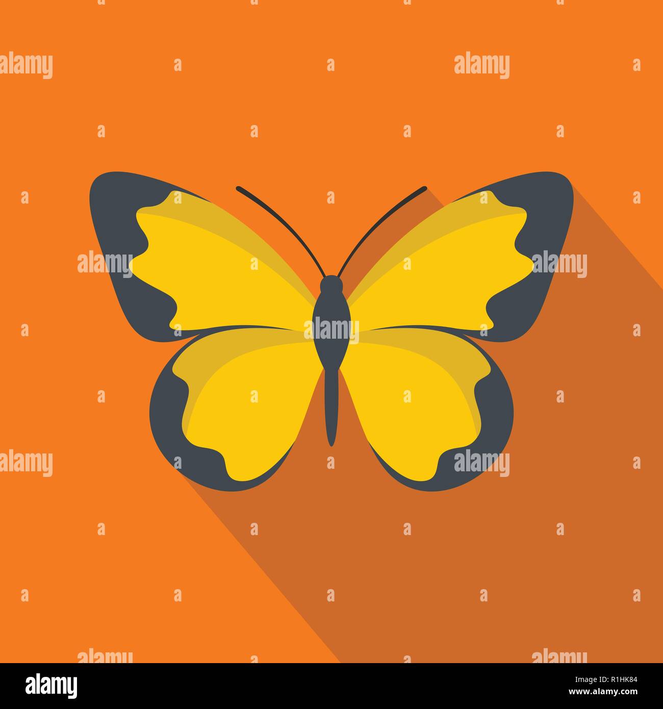 Flying butterfly icon. Flat illustration of flying butterfly vector ...