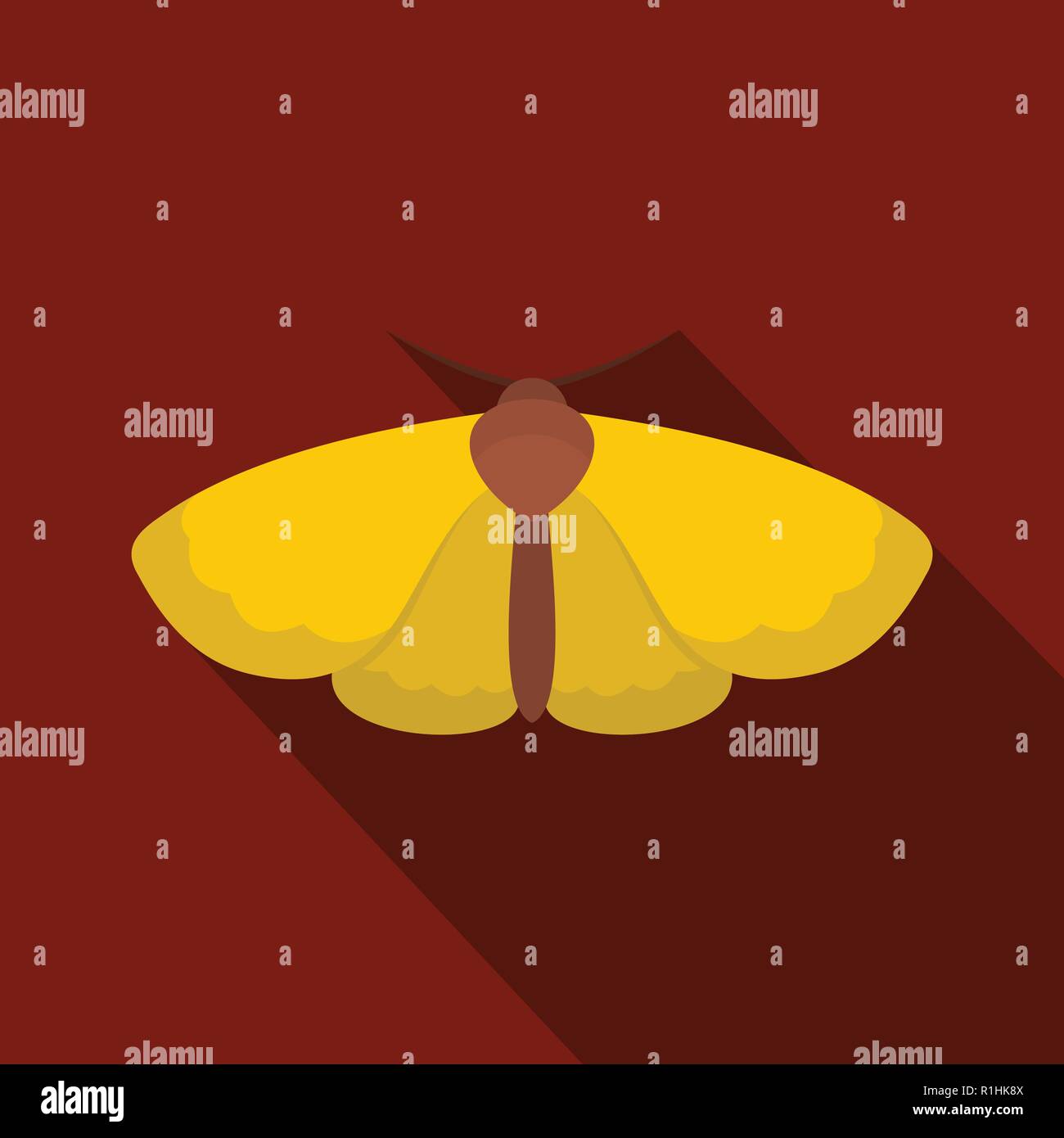 Moth icon. Flat illustration of moth vector icon for web Stock Vector ...