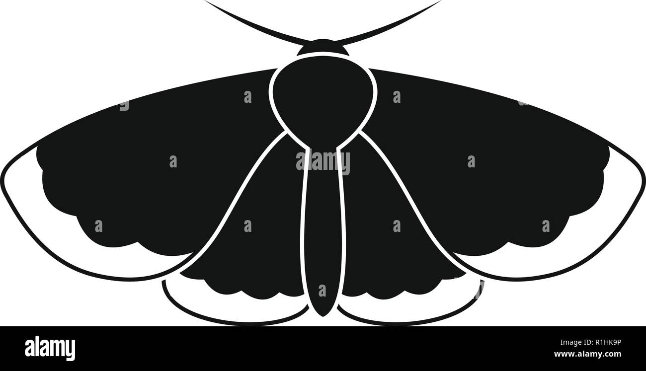 Moth icon. Simple illustration of moth vector icon for web Stock Vector ...