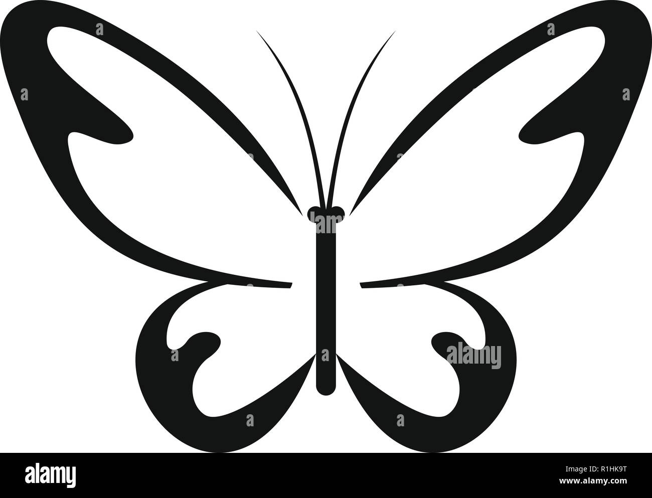 Flying moth icon. Simple illustration of flying moth vector icon for ...