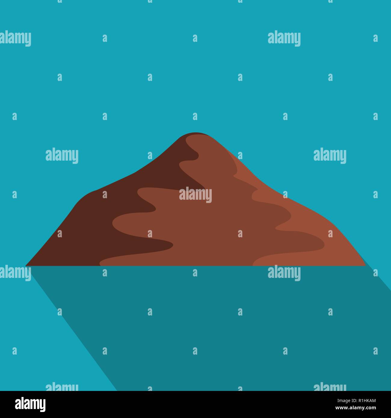 Asian mountain icon. Flat illustration of asian mountain vector icon ...