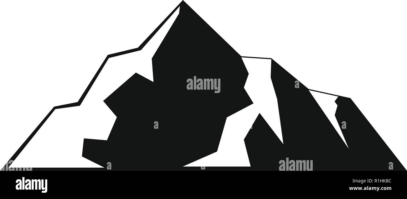 Ice mountain icon. Simple illustration of ice mountain vector icon for ...