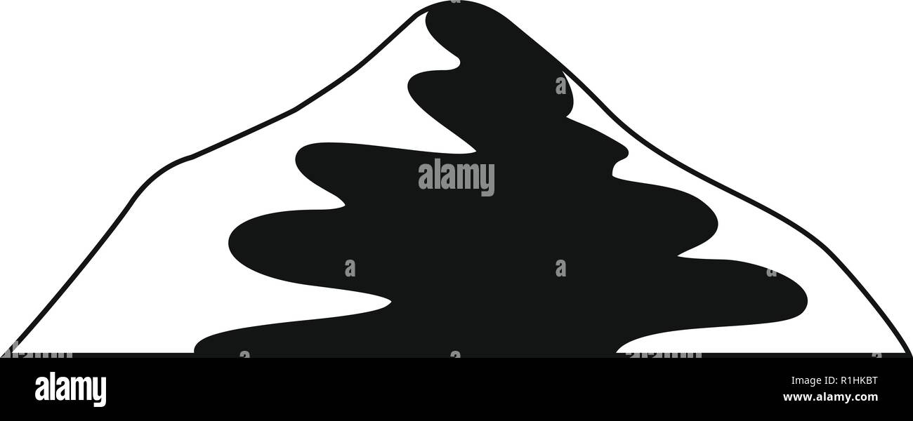 Asian mountain icon. Simple illustration of asian mountain vector icon ...