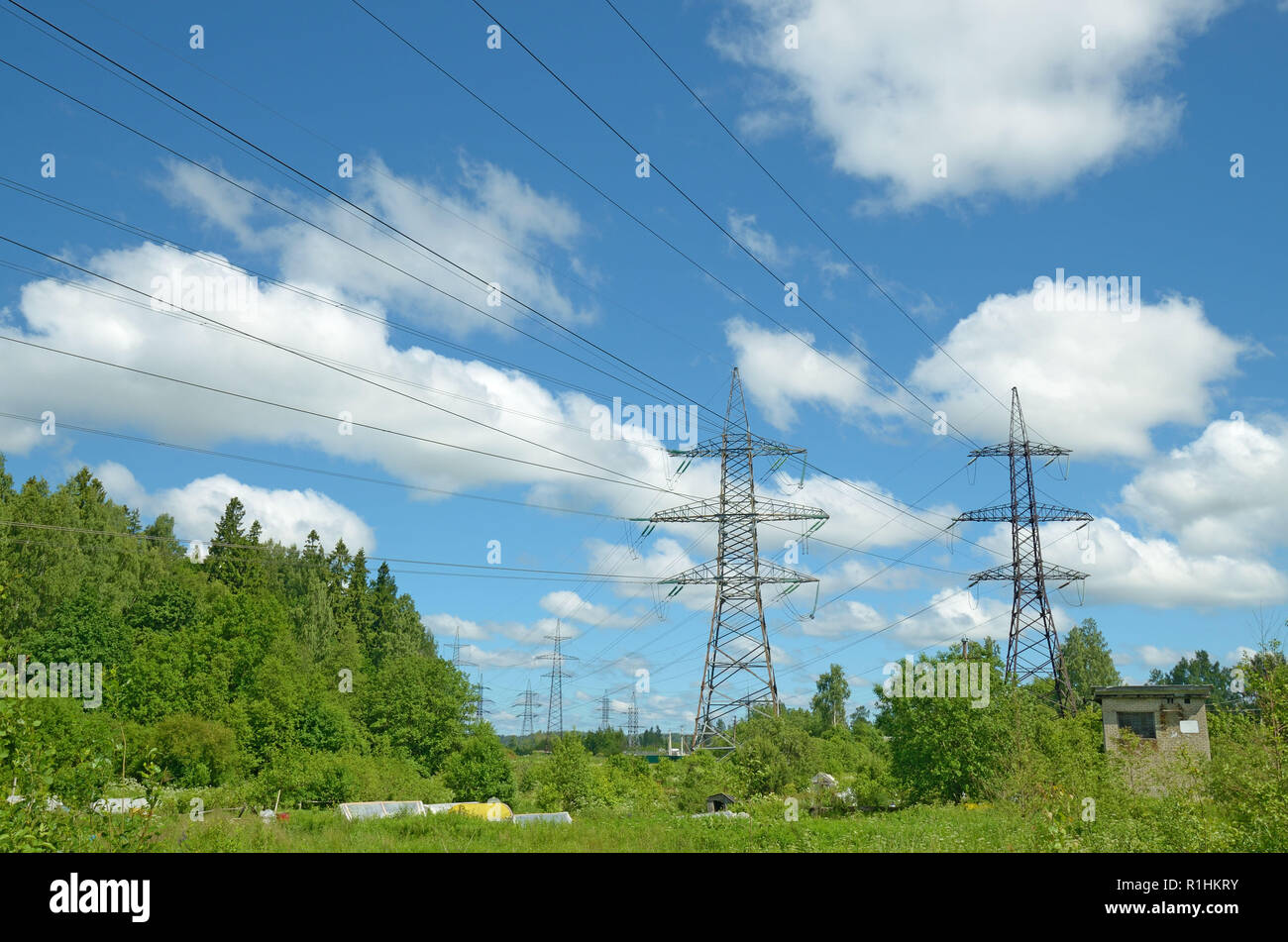 Electric current transmission line.Designed for power transmission.It ...