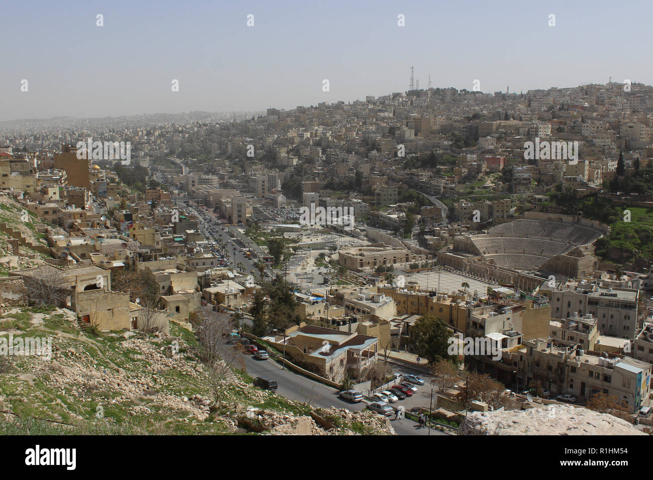The view from the castle of Amman, Jordan Stock Photo - Alamy