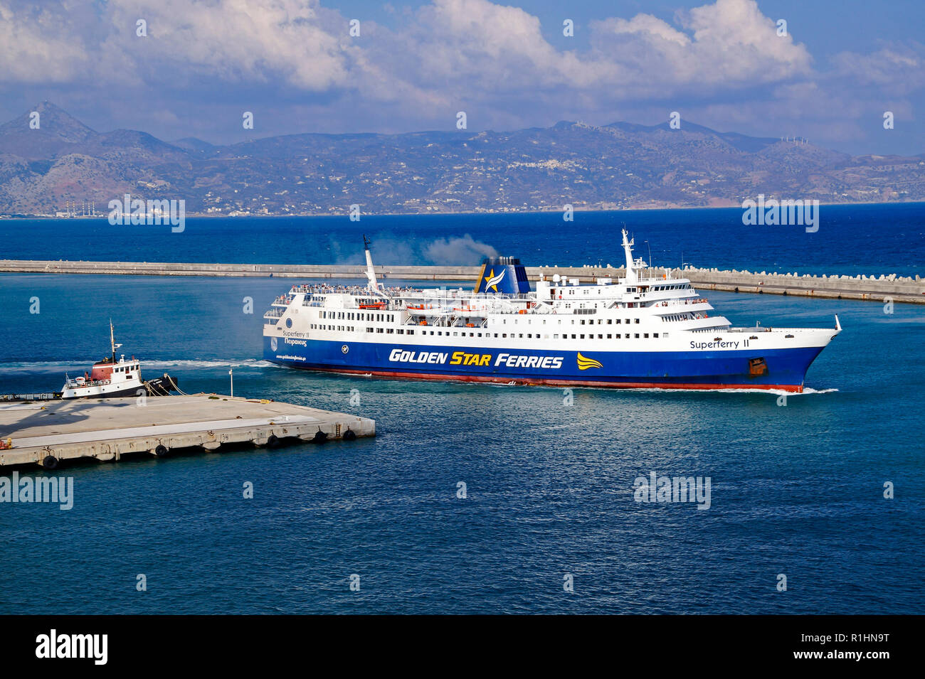 Golden Star Ferries car and passenger ferry Superferry II is leaving ...