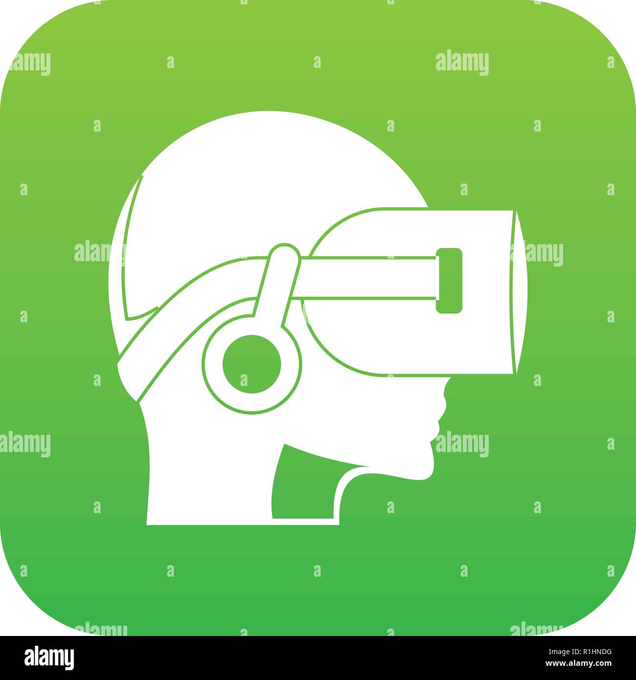 Vr headset icon digital green Stock Vector Image & Art - Alamy