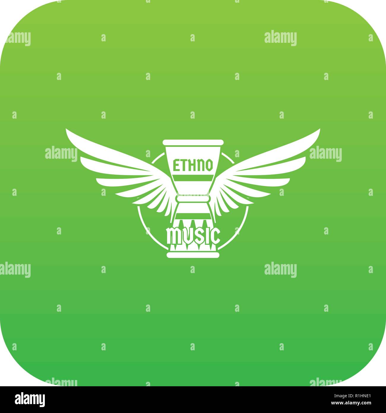 Percussion instrument icon green vector Stock Vector Image & Art - Alamy