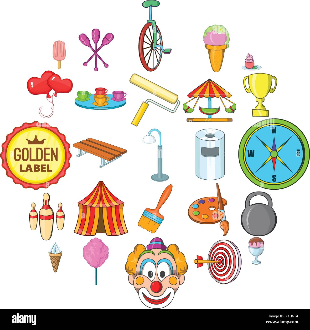 Fiesta icons set, cartoon style Stock Vector Image & Art - Alamy