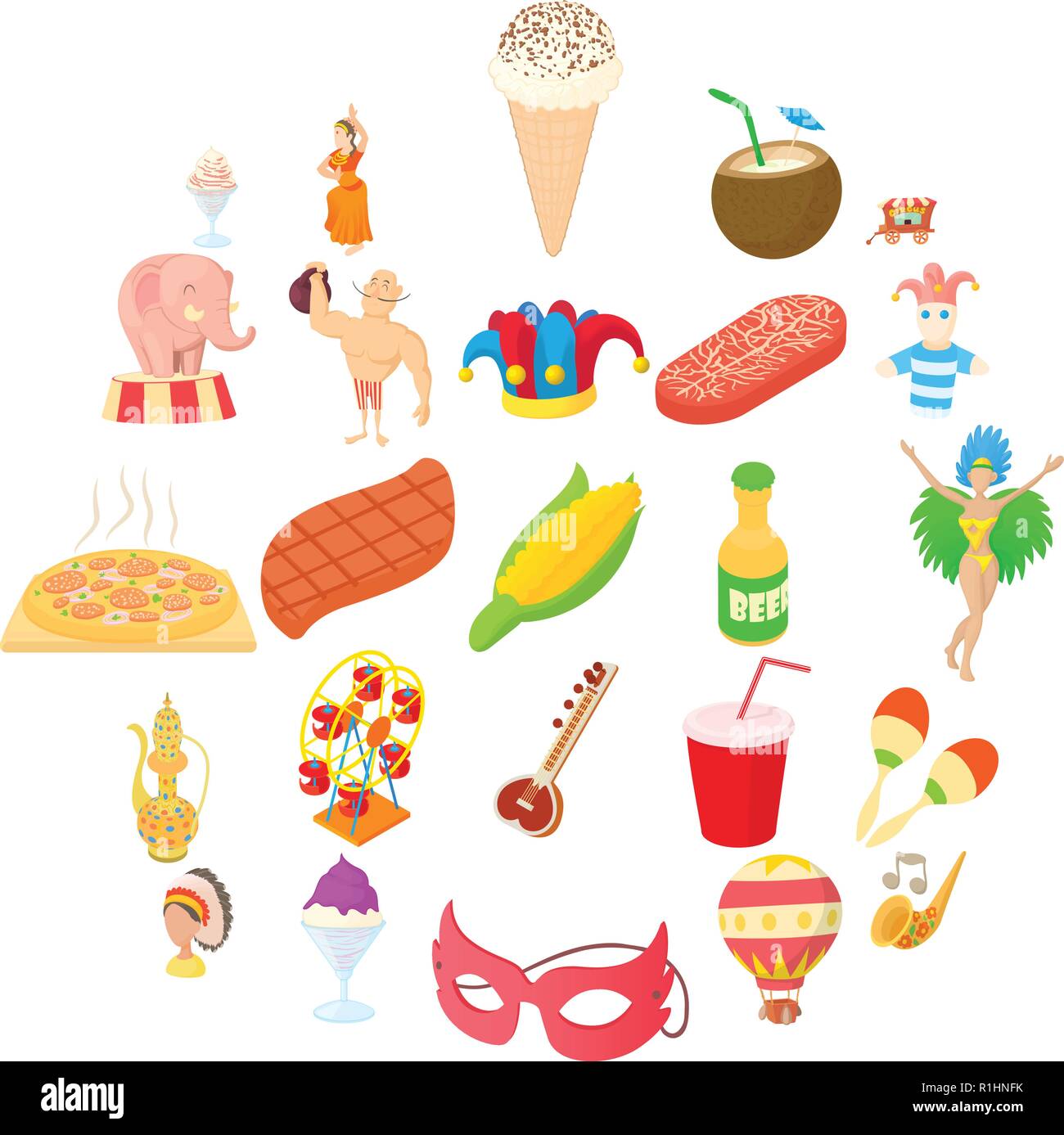 High day icons set, cartoon style Stock Vector Image & Art - Alamy