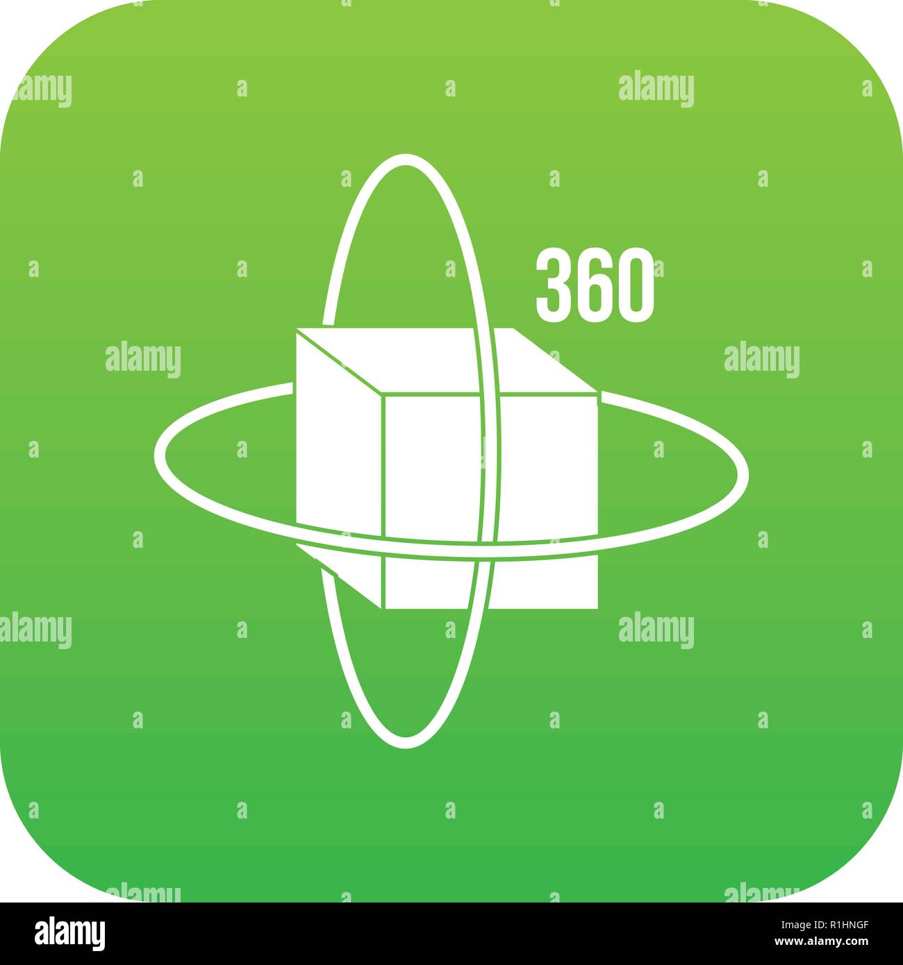 Virtual cube icon digital green Stock Vector Image & Art - Alamy