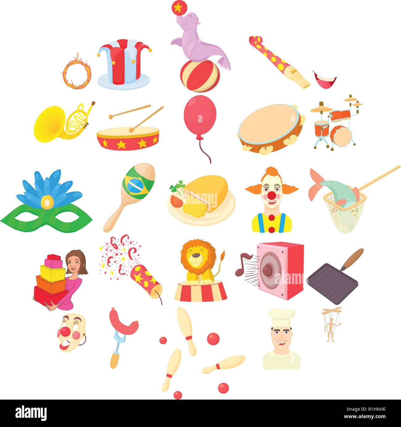 Avocation icons set, cartoon style Stock Vector Image & Art - Alamy