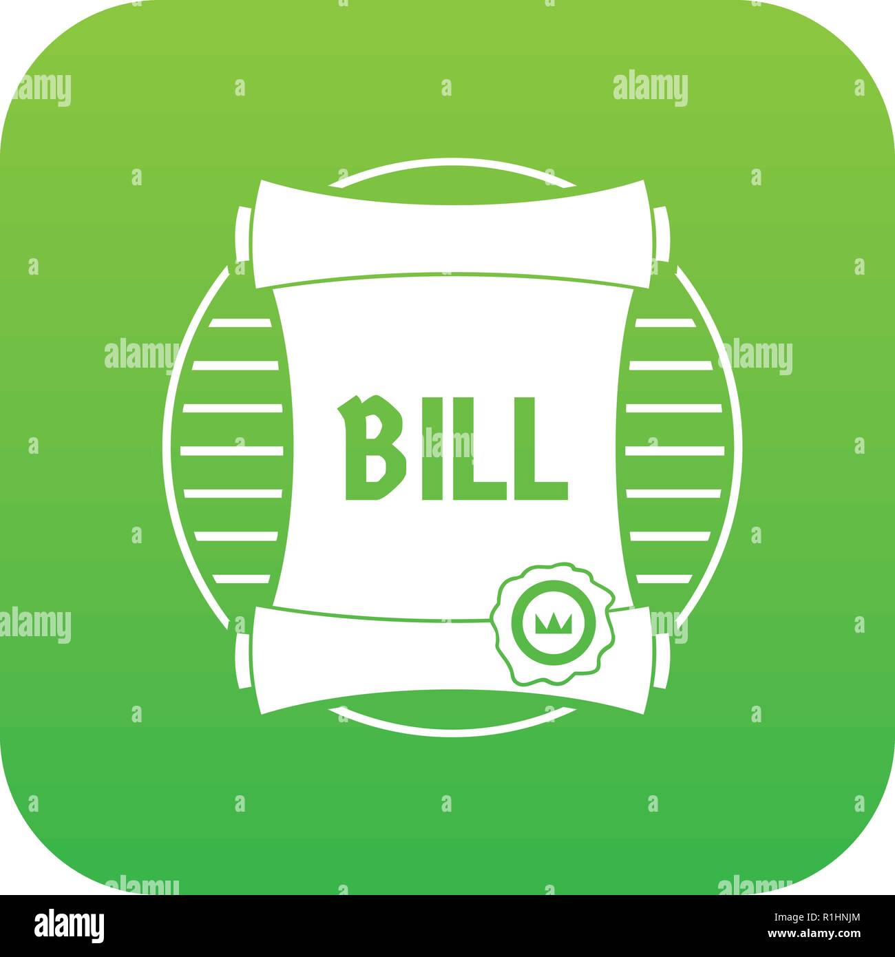 Scroll icon green vector Stock Vector Image & Art - Alamy