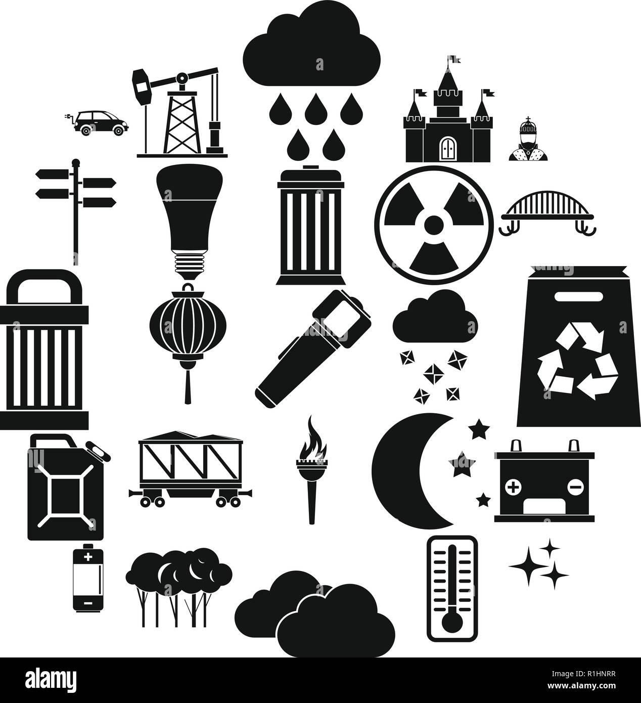 Set stage lights white Stock Vector Images - Alamy