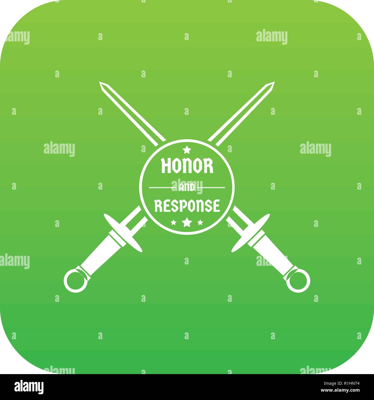 Sword icon green vector Stock Vector Image & Art - Alamy
