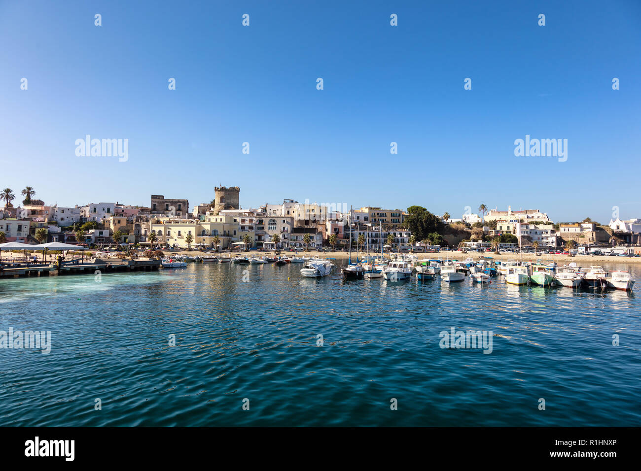 Ischia, Gulf of Naples, Campania Region, Italy, August 13, 2017: Port ...