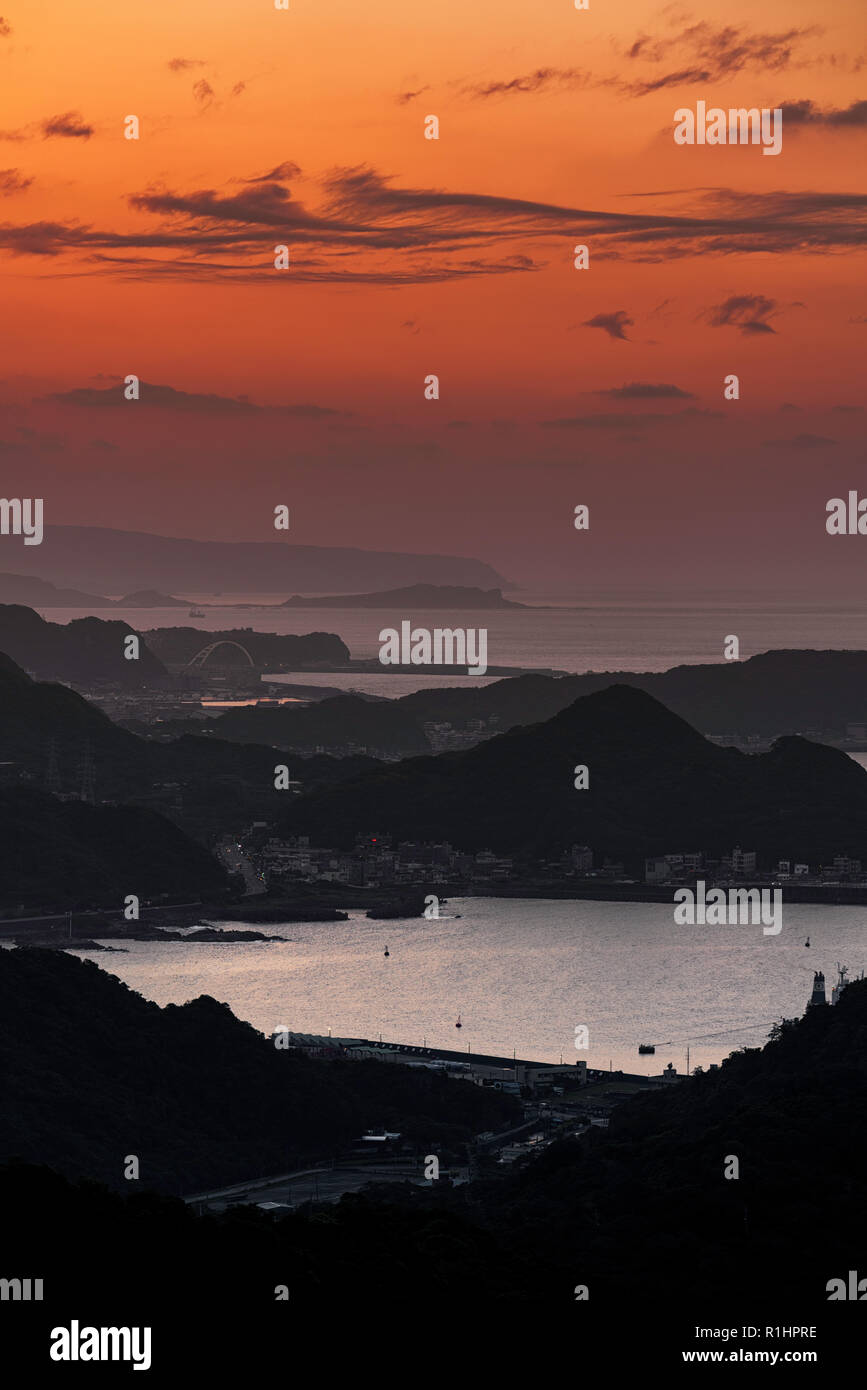 sunset, coastline, landscape, vertical Stock Photo - Alamy