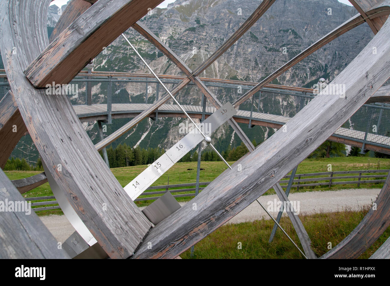Large Sundial on Elfer Mountain, Neustift im Stubaital, Tyrol, Austria ...