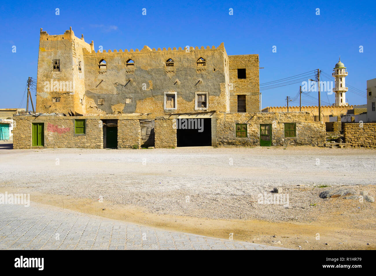Abandoned traditional Omani house in Mirbat, Dhofar region, Oman Stock ...