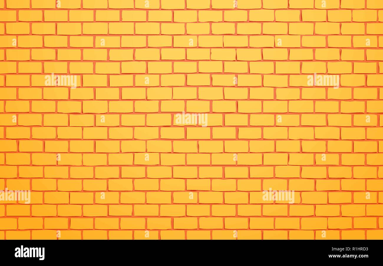 yellow brick wall vector illustration background Stock Vector Image ...
