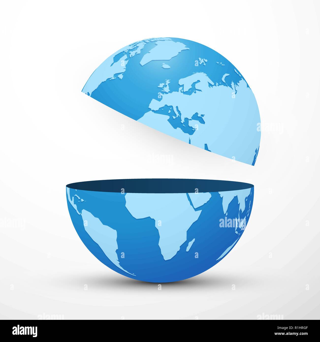 divided planet earth globe Stock Vector Image & Art - Alamy