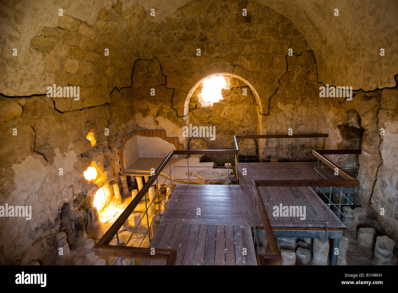 Masada A caldarium (hot room) in northern Roman-style public bath Stock ...