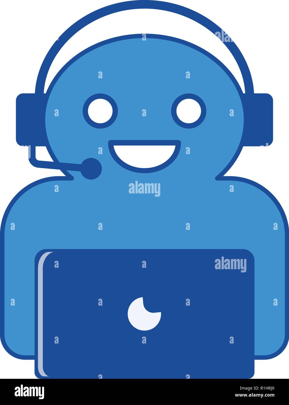 The vector illustration of online chatbot character. It can be used for ...
