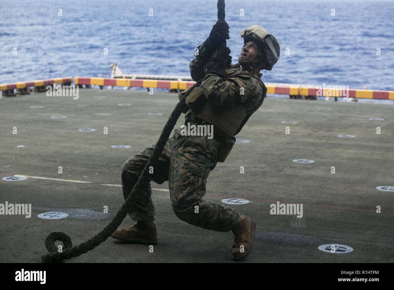 Col. Robert Brodie, commanding officer of the 31st Marine Expeditionary ...